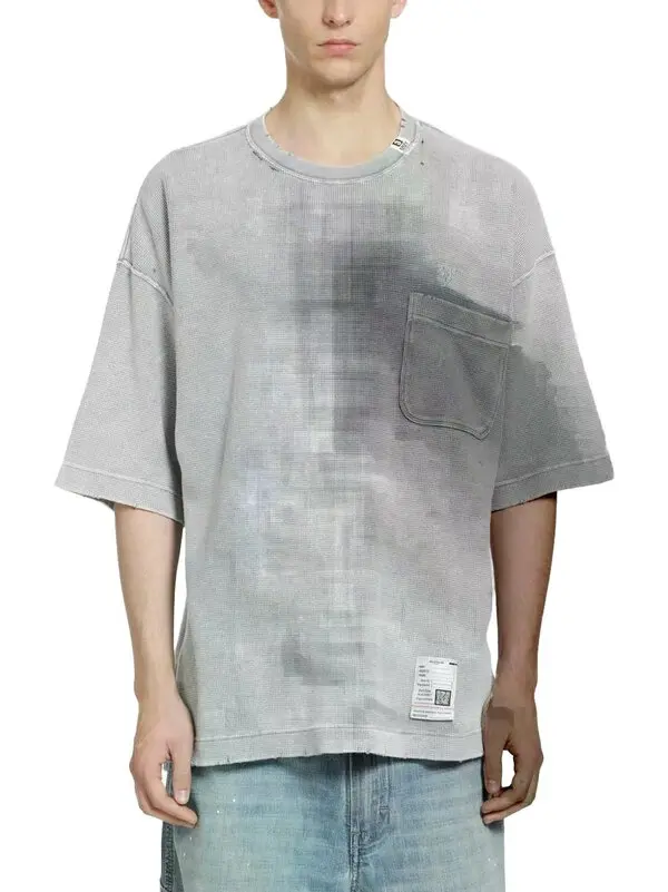 Mihara Yasuhiro Waffle-knit T-shirt - Grey