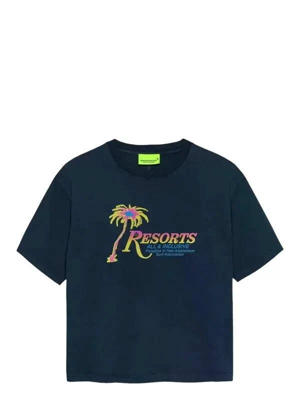 NEW AMSTERDAM SURF ASSOCIATION Resorts Cotton T-shirt - Blue