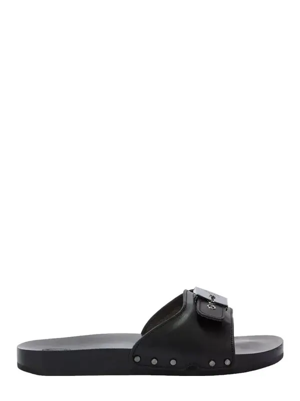 DR. SCHOLL'S SHOES Pescura Studded Leather Sandals - Black