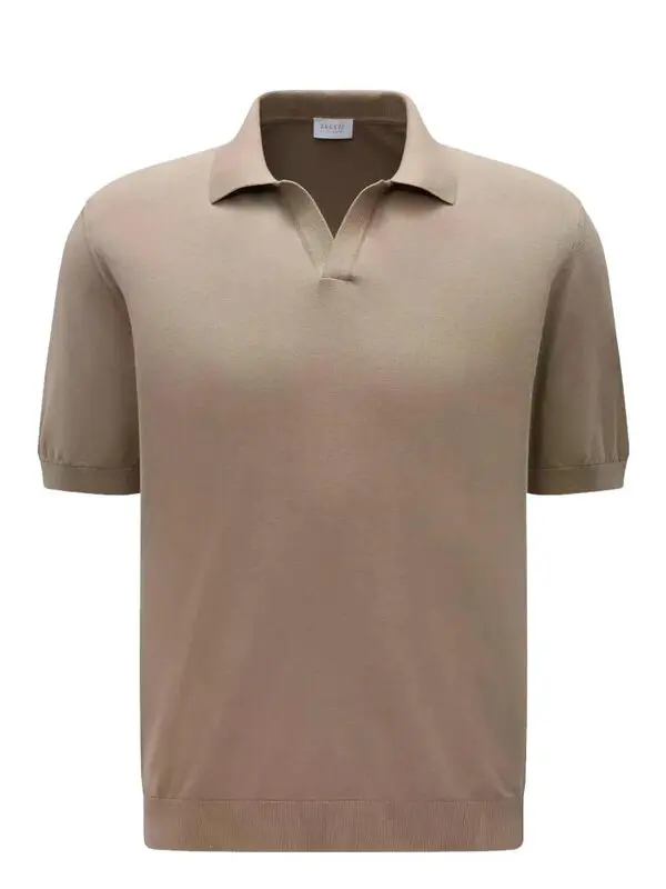 04651 / A TRIP IN A BAG Johnny Crepe Knit Polo Shirt - Neutrals