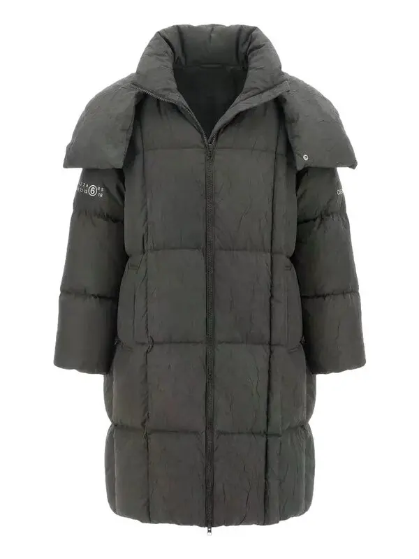 MAISON MARGIELA Quilted Hooded Puffer Coat - Grey