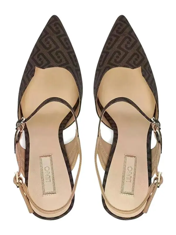Liu Jo Monogram Slingback Pumps - Brown
