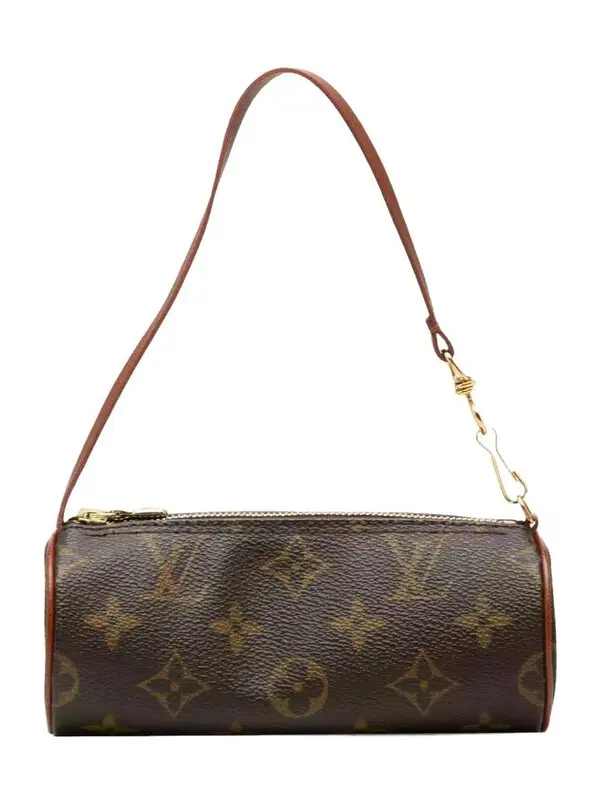 LOUIS VUITTON Monogram Papillon Pochette Handbag - Brown