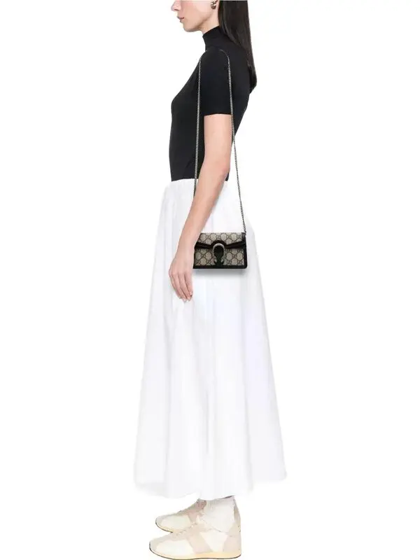 Gucci Mini Gg Supreme Dionysus Crossbody Bag - Black