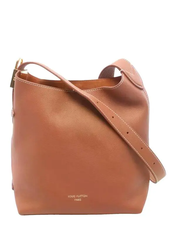 LOUIS VUITTON Grained Calfskin Hobo Pm Shoulder Bag - Brown