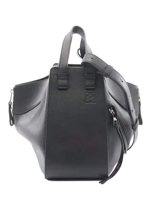 Loewe Small Leather Hammock Satchel - Black