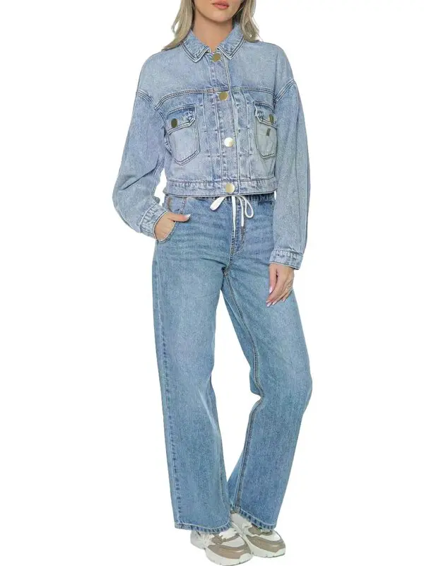 Armani Exchange Denim Button-up Jacket - Blue