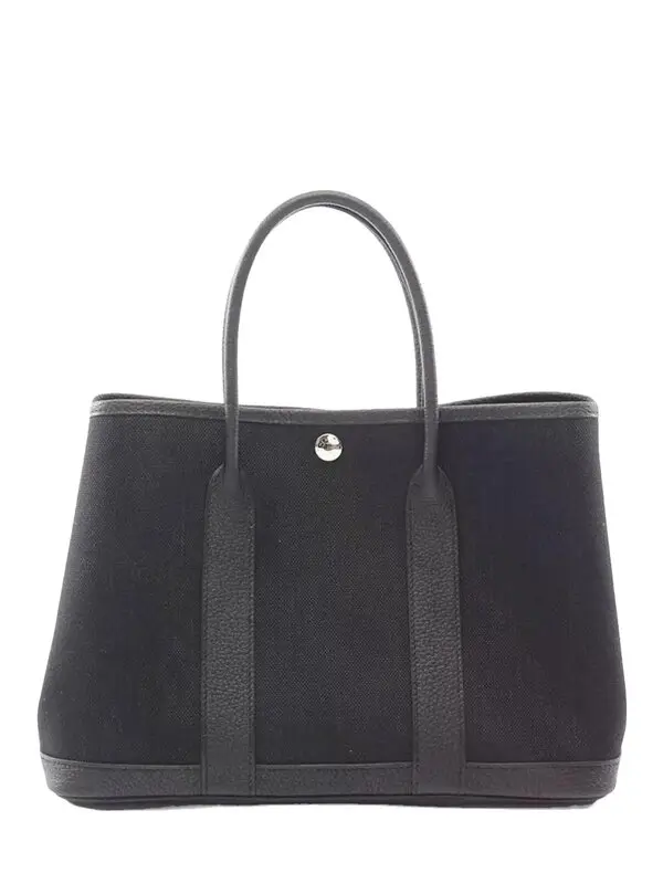 Hermès Toile And Negonda Garden Party 30 Tote Bag - Black