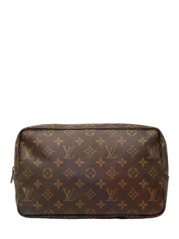 LOUIS VUITTON Monogram Trousse Toilette 28 Clutch Bag - Brown