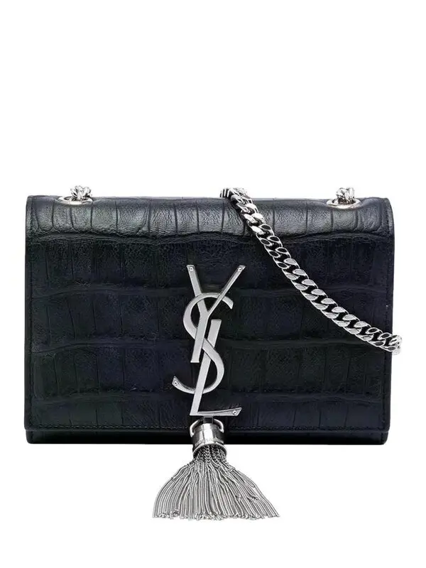 Saint Laurent Monogram Kate Tassel Crossbody Bag - Black