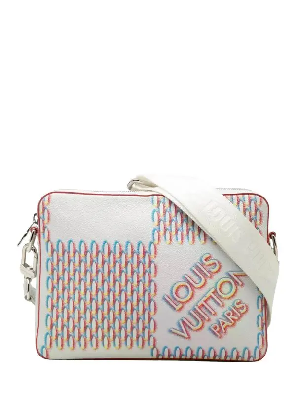 LOUIS VUITTON Damier Spray Trio Messenger Bag - White