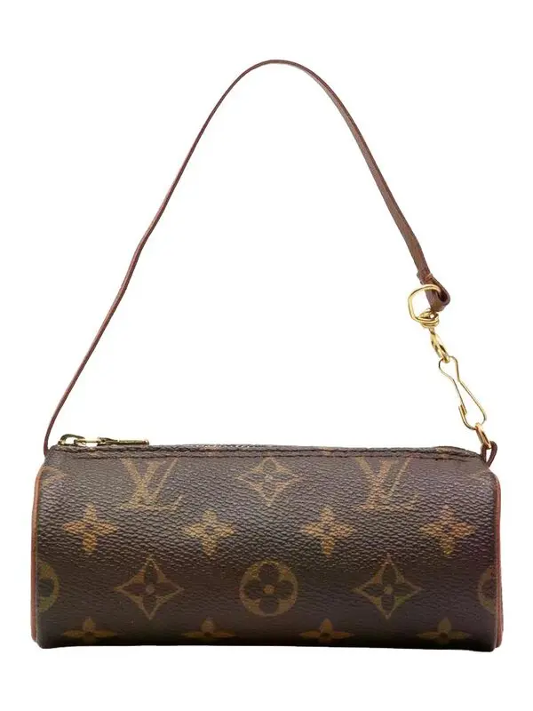 LOUIS VUITTON Monogram Papillon Pochette Handbag - Brown