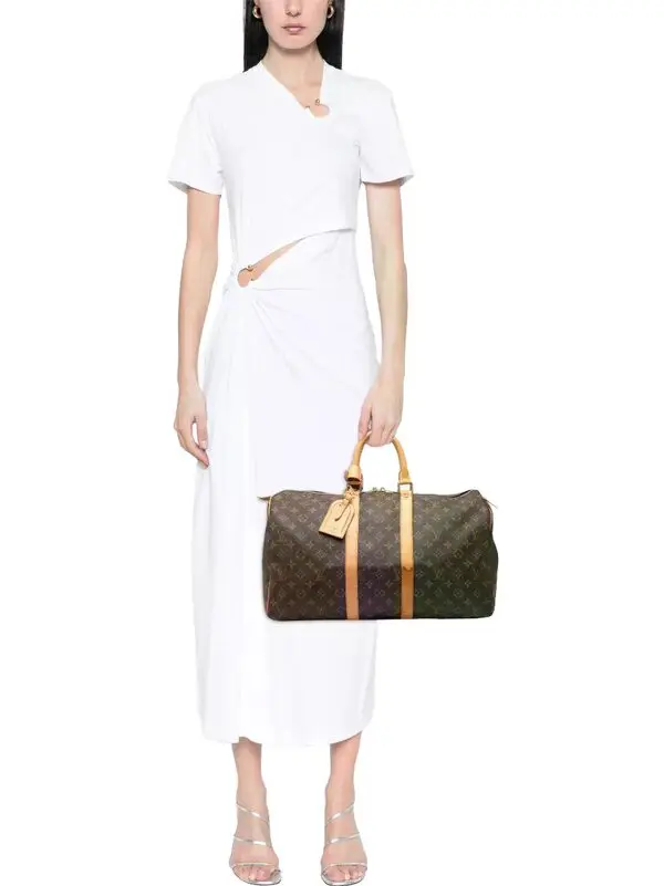 LOUIS VUITTON Monogram Keepall 45 Travel Bag - Brown