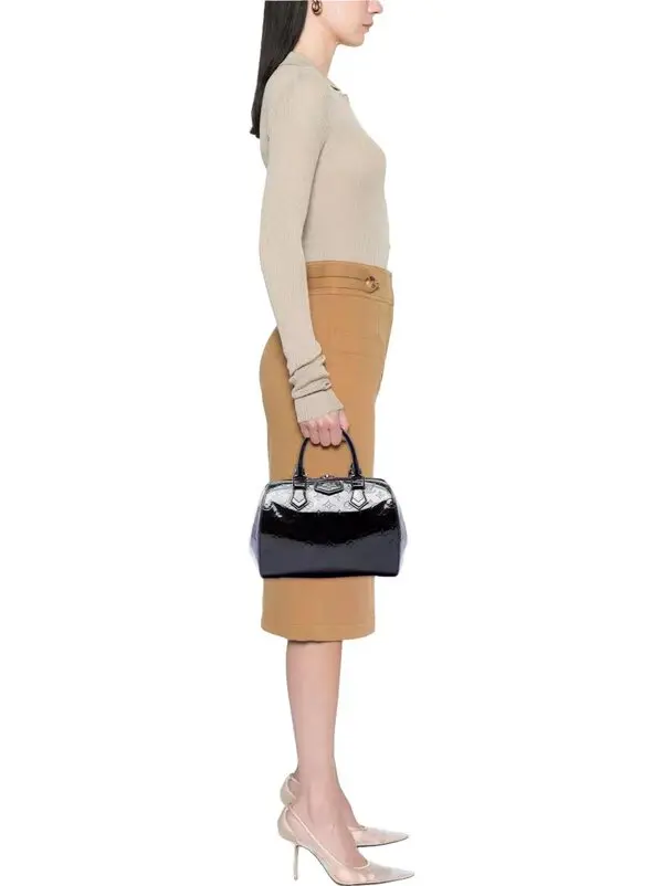 LOUIS VUITTON Monogram Vernis Montana Satchel - Black