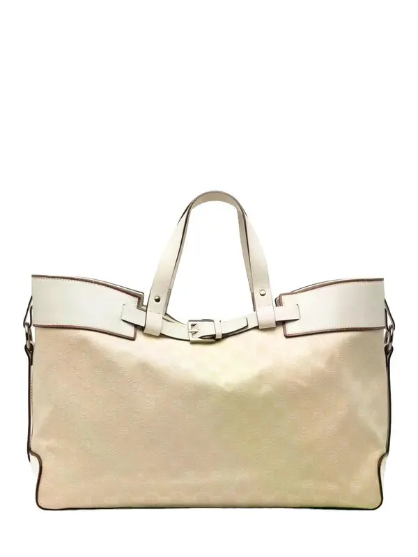Gucci Gg Canvas Tote Bag - White