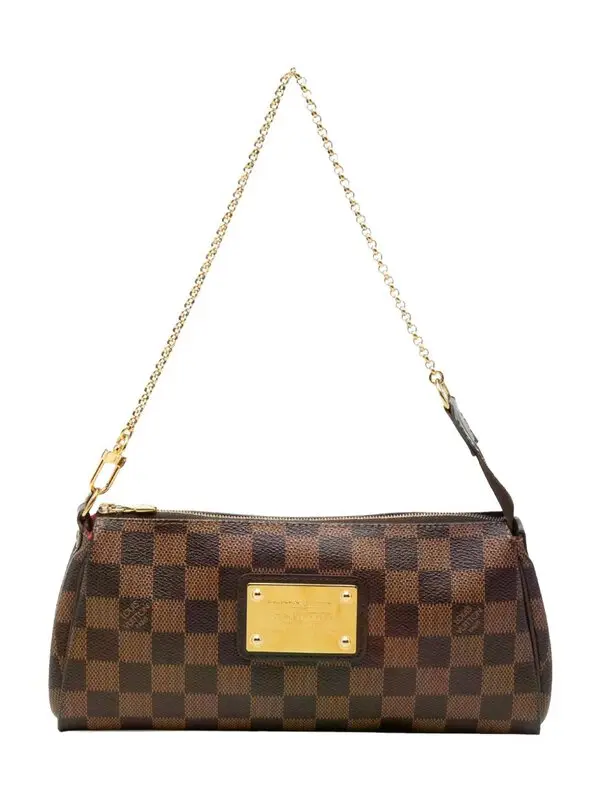LOUIS VUITTON Damier Ebene Eva Satchel - Brown