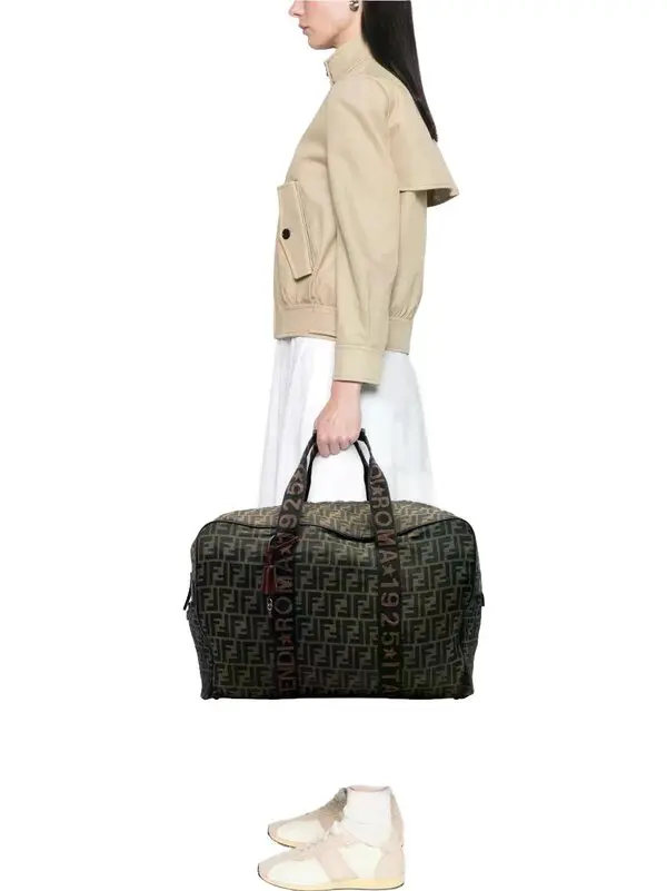Fendi Zucca Canvas Roma 1925 Travel Bag - Brown