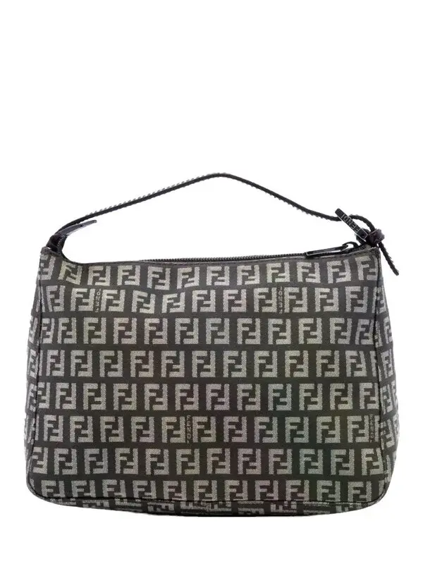 Fendi Zucchino Canvas Handbag - Brown