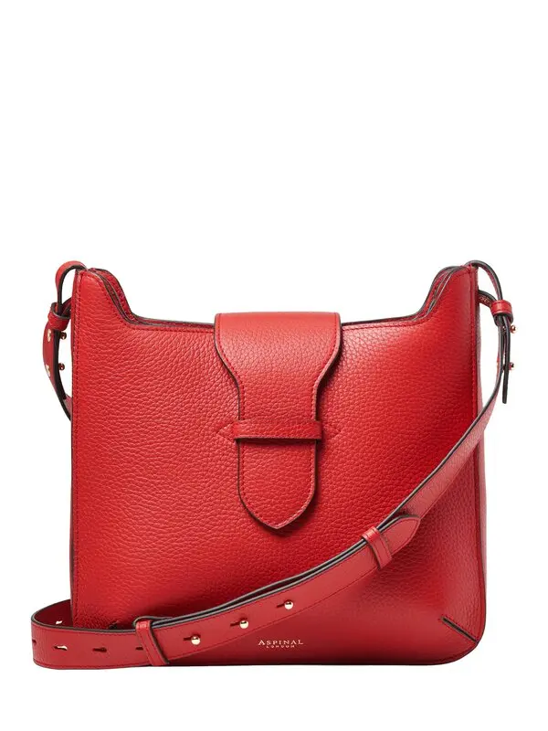 ASPINAL OF LONDON Leather Ella Cross-body Bag - Red