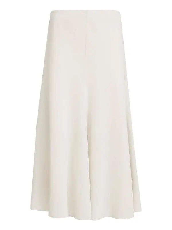 Brunello Cucinelli Cotton Organza Midi Skirt - White