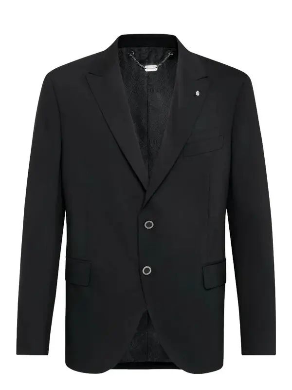 BILLIONAIRE Elegant Peak-lapel Single-breasted Blazer - Black