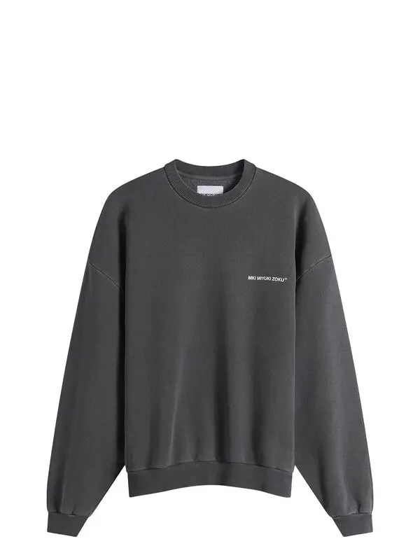 MKI MIYUKI ZOKU Uniform Crewneck Sweatshirt - Pigment Black