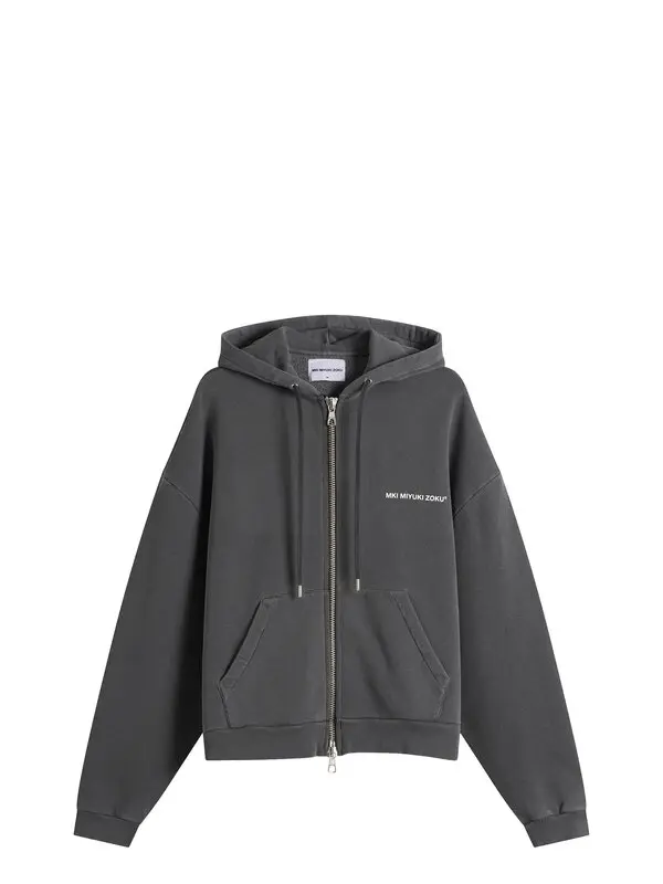 MKI MIYUKI ZOKU Uniform Zip Hoodie - Pigment Black