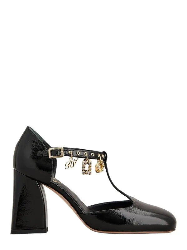 ROGER VIVIER Très Vivier Patent Leather Mary Jane Pumps - Black