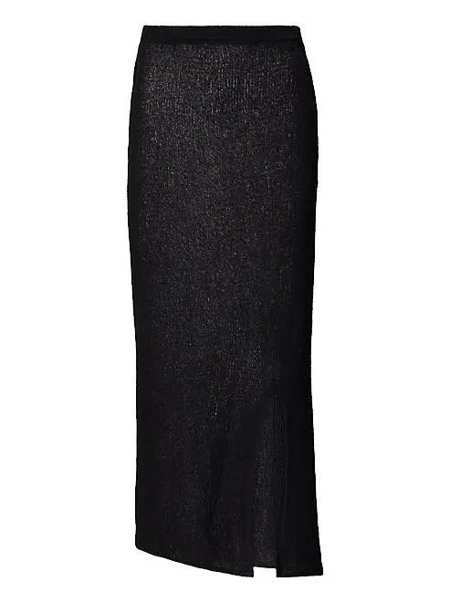TALA Knitted Maxi Skirt - Shadow Black