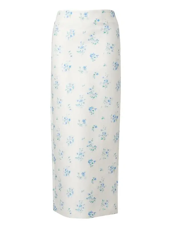 SHUSHU/TONG Floral Cotton And Silk Slip Skirt - White