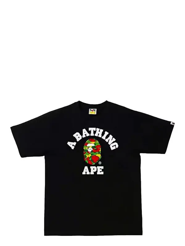 A BATHING APE Sta Camo College T-shirt - Black