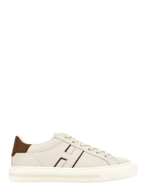 Hogan H Stripe Low-top Sneakers - Opalescent Brown