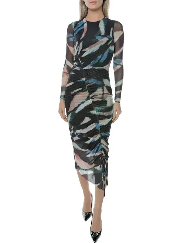 Ted Baker London Ellylou Long-sleeve Midi Dress - Black