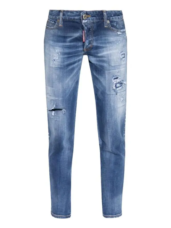 Dsquared2 Distressed Denim Skinny Jeans - Blue
