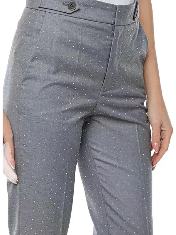Zadig&Voltaire Panny Strass Tailored Trousers - Grey