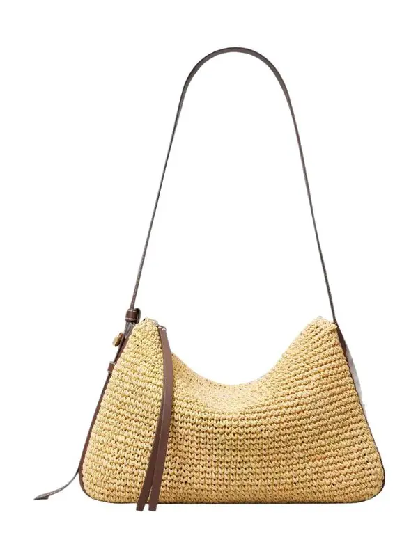 Tory Burch Romy Woven Shoulder Bag - Neutrals