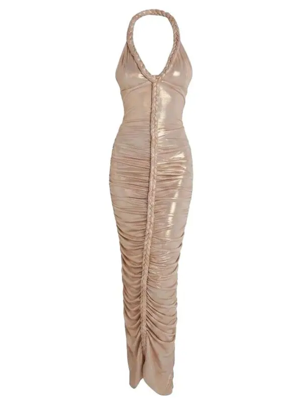 Suyty Cannes Glow Maxi Dress - Silver