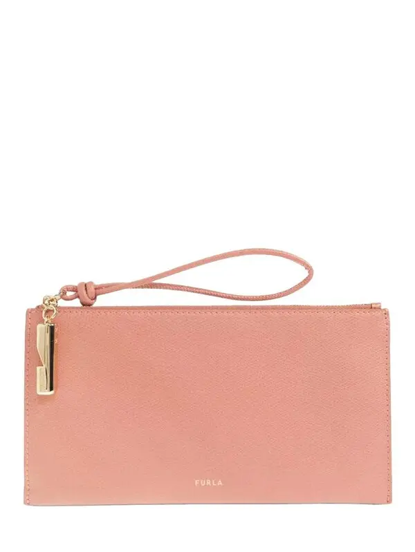Furla Iride Leather Clutch Bag - Pink