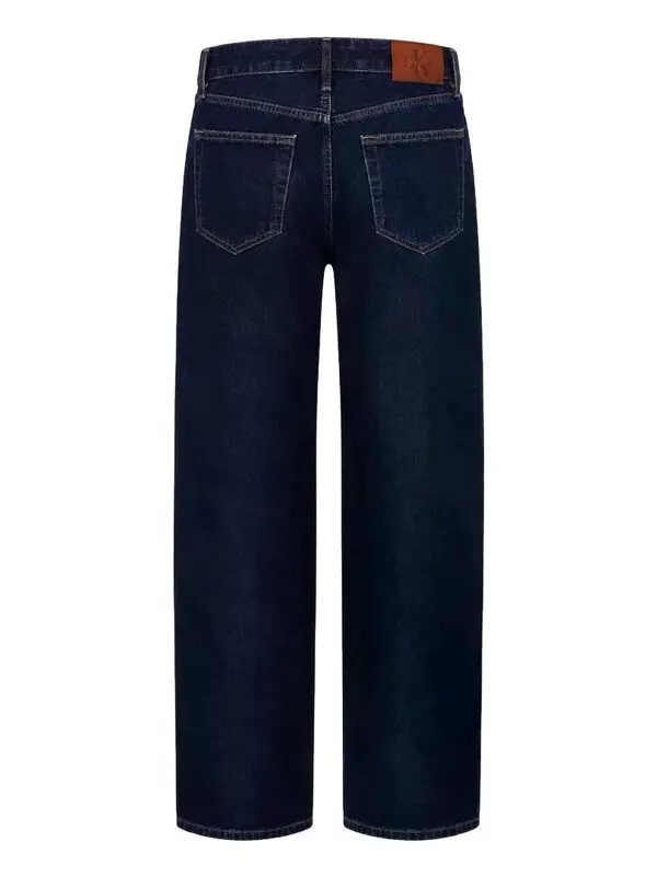 Calvin Klein 90s Logo Patch Jeans - Blue