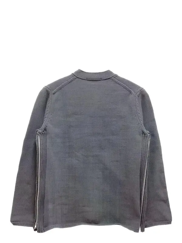 Comme Des Garçons Zip-detail Button-up Cardigan - Blue