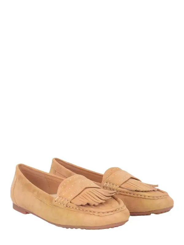 TOSCA BLU Studded Loafers - Brown