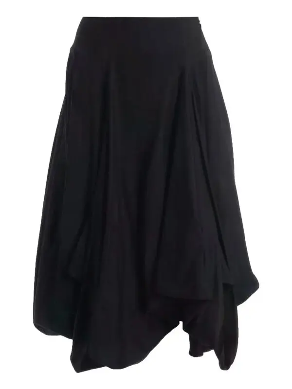 Yohji Yamamoto Panelled Balloon Mid Skirt - Black