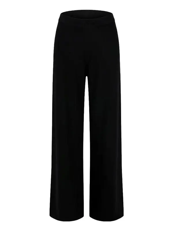 12 STOREEZ Silk Fine-knit Trousers - Black
