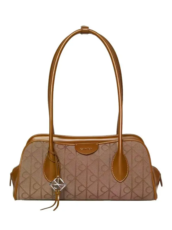 Calvin Klein Emblem Monogram Tote Bag - Neutrals