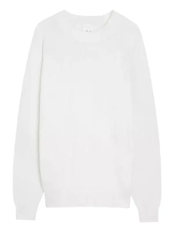ALLUDE Cashmere Raglan Sleeve Jumper - White
