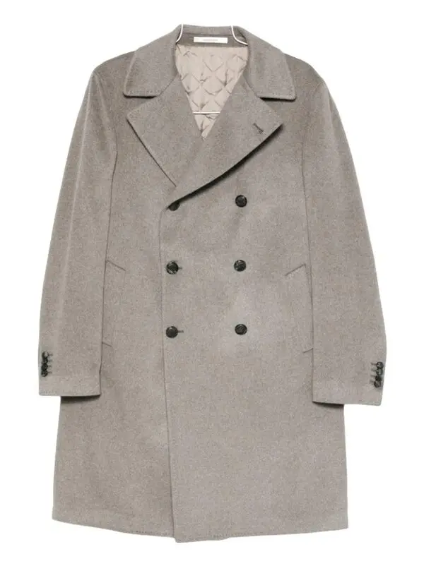 Tagliatore Double-breasted Long-sleeved Coat - Light Brown
