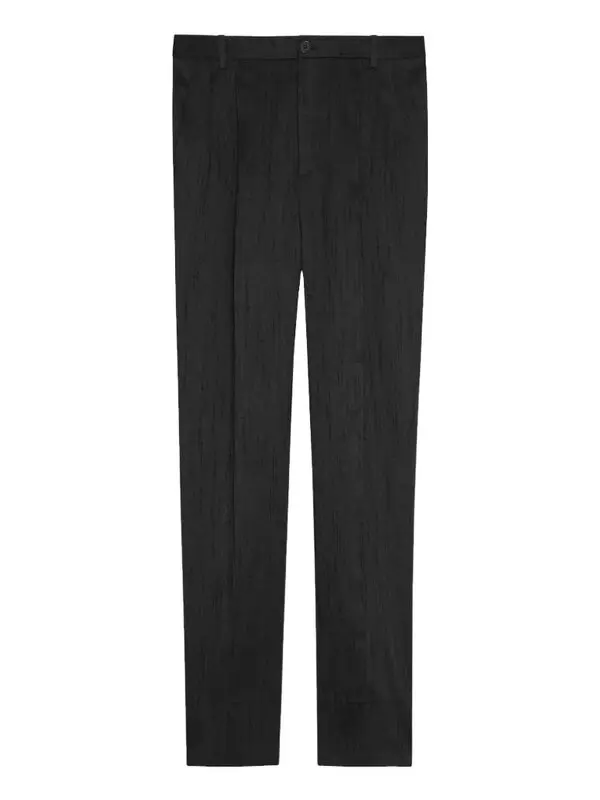 Saint Laurent Mid-waisted Straight Leg Pants - Black