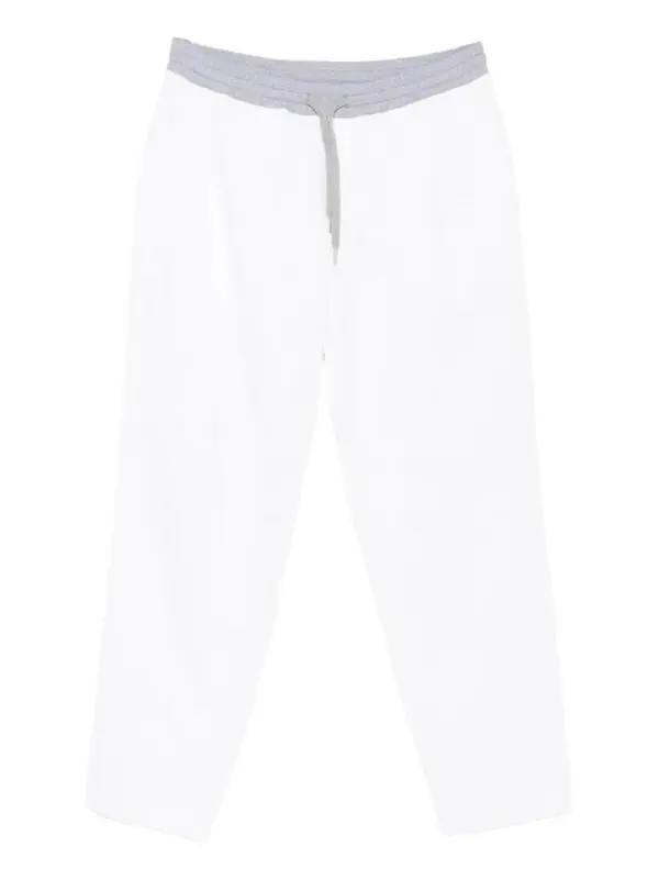 Brunello Cucinelli Drawstring Casual Pants - White