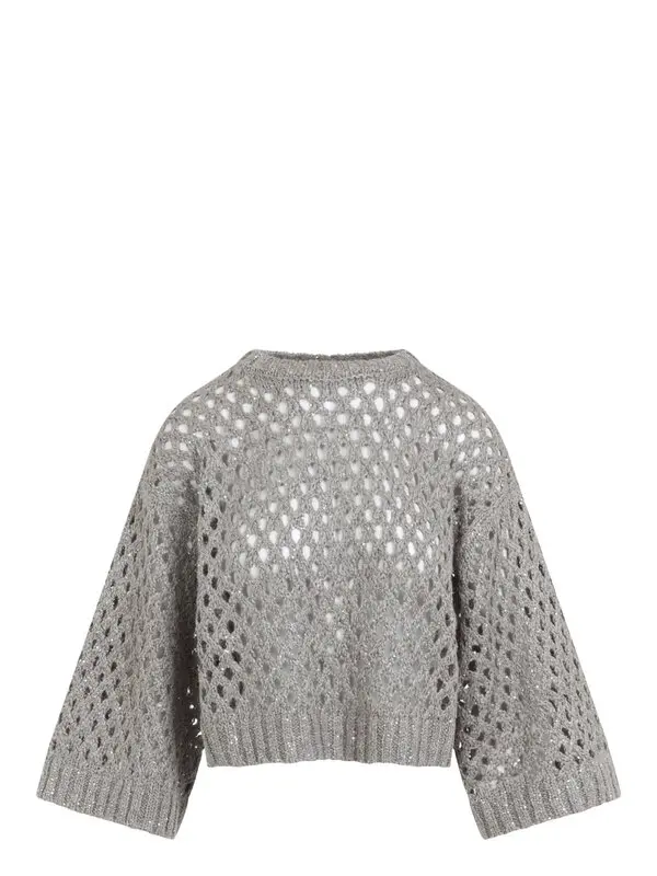 Brunello Cucinelli Cropped Crewneck Jumper - No