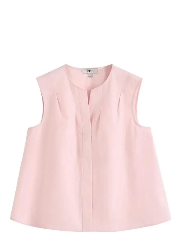 Cos Pleated Sleeveless Top - Pink
